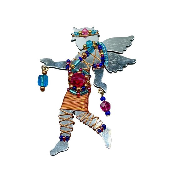 Liztech | Jewelry | Vintage Liztech Woodland Sprite Brooch Angel Fairy ...